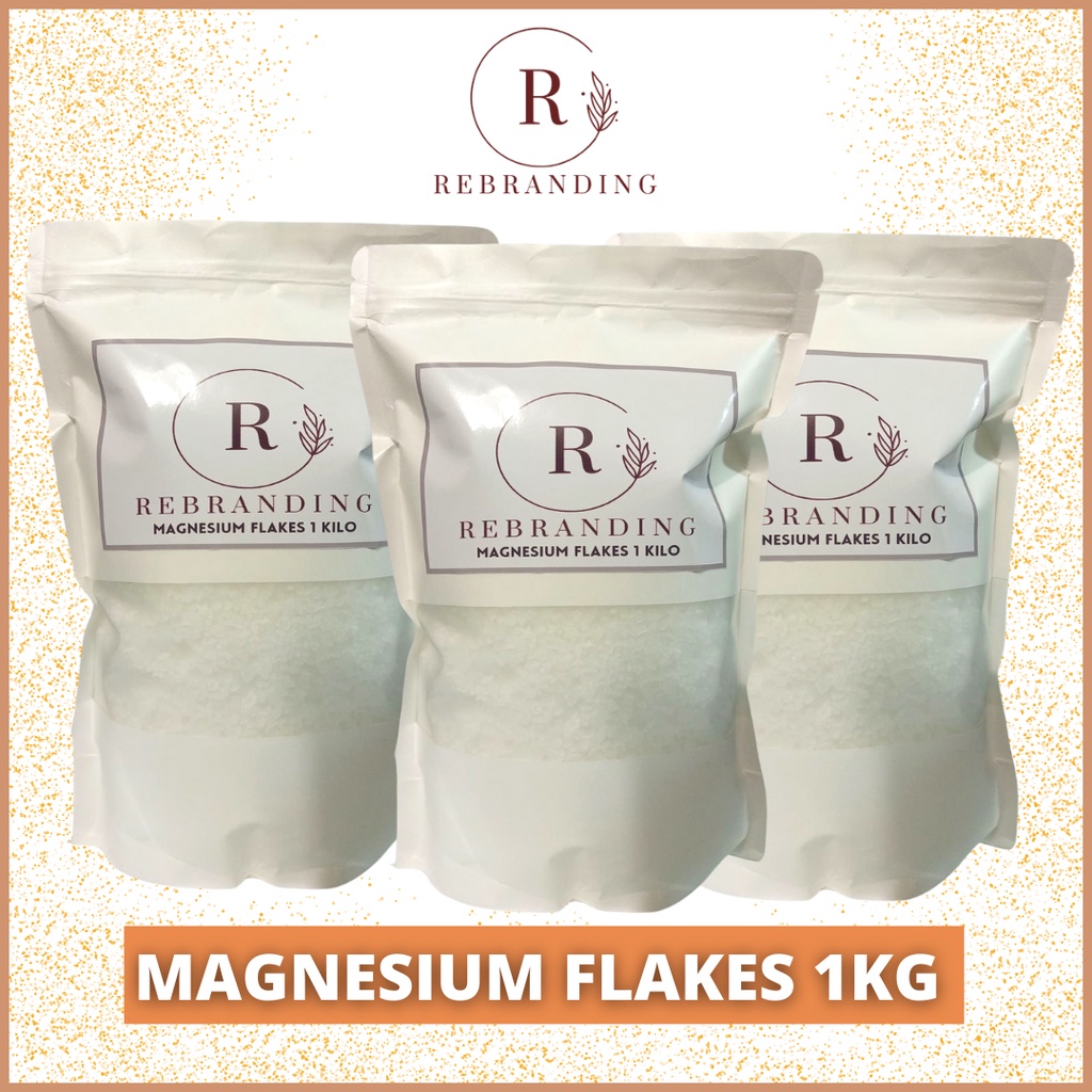 MAGNESIUM FLAKES MAGNESIUM CHLORIDE 1KG. Dead Sea Salt for Magnesium ...