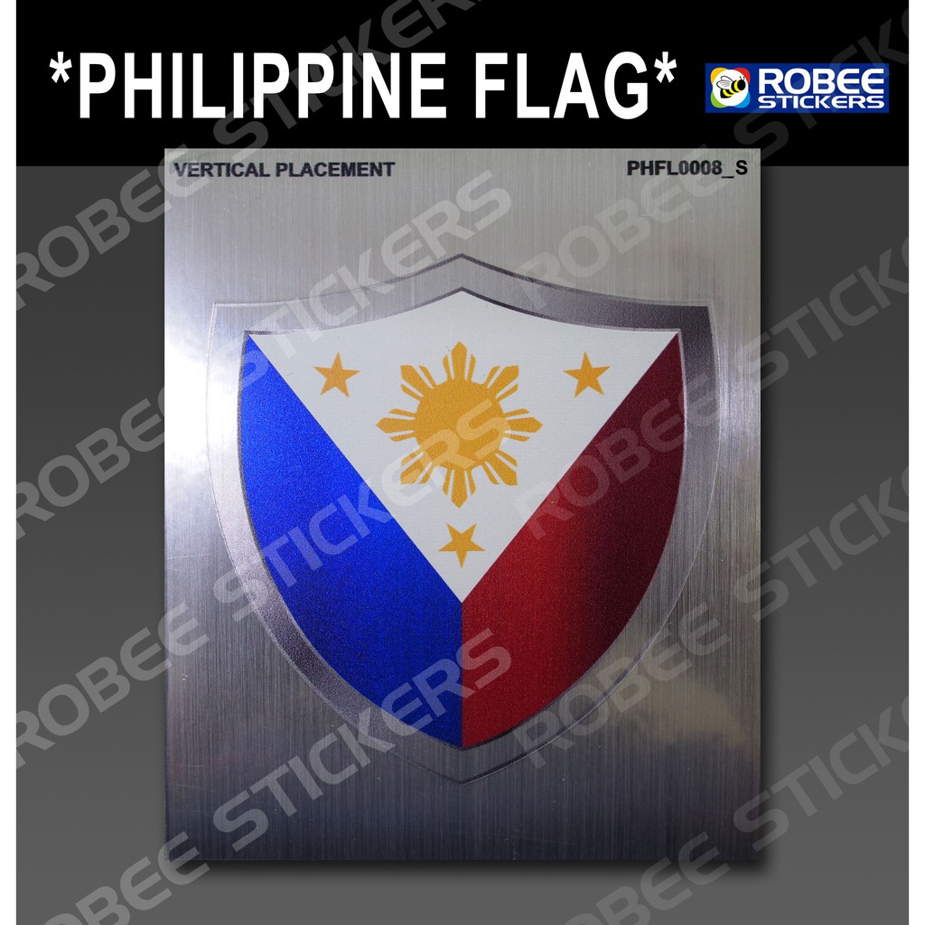 Sticker Decal Philippine Flag Silver Die Cut | Shopee Philippines