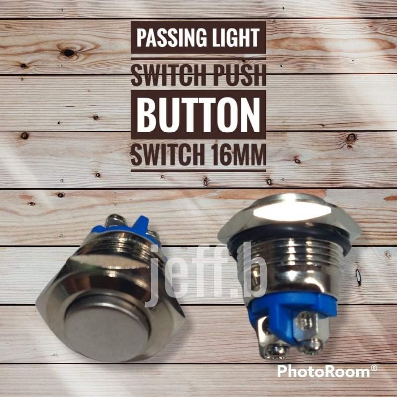 1pc 16mm Mini Driving Passing Light Switch Momentary Push Button Switch ...