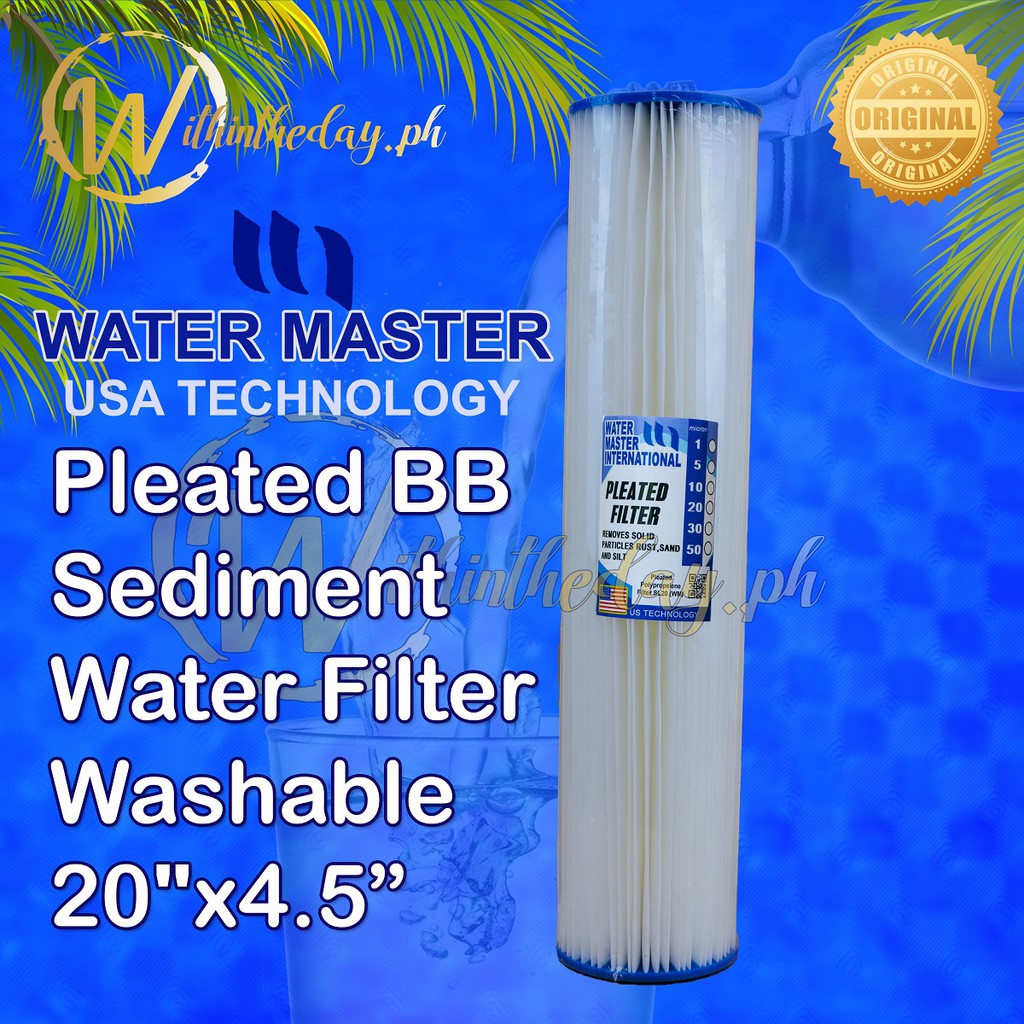 WaterMaster Pleated Filter BB Big Housing Sediment Washable Commercial ...