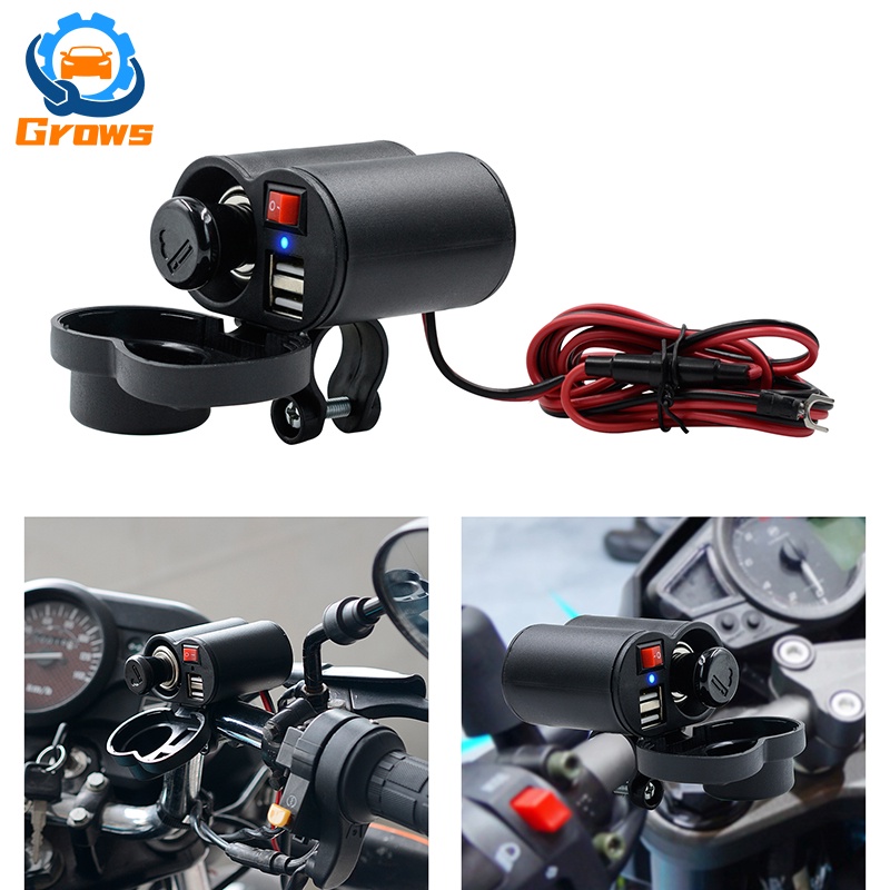 Grows Small Telescope Style MotorcycleLighter End 5V2A Waterproof ...