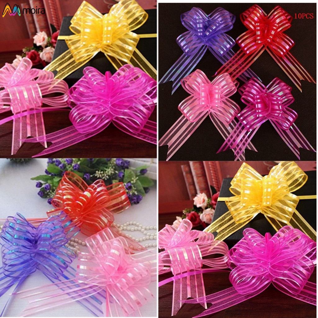 10pcs 32mm MAGIC RIBBONS For Gift Wrap ORGANZA Plastic Edge | Shopee ...