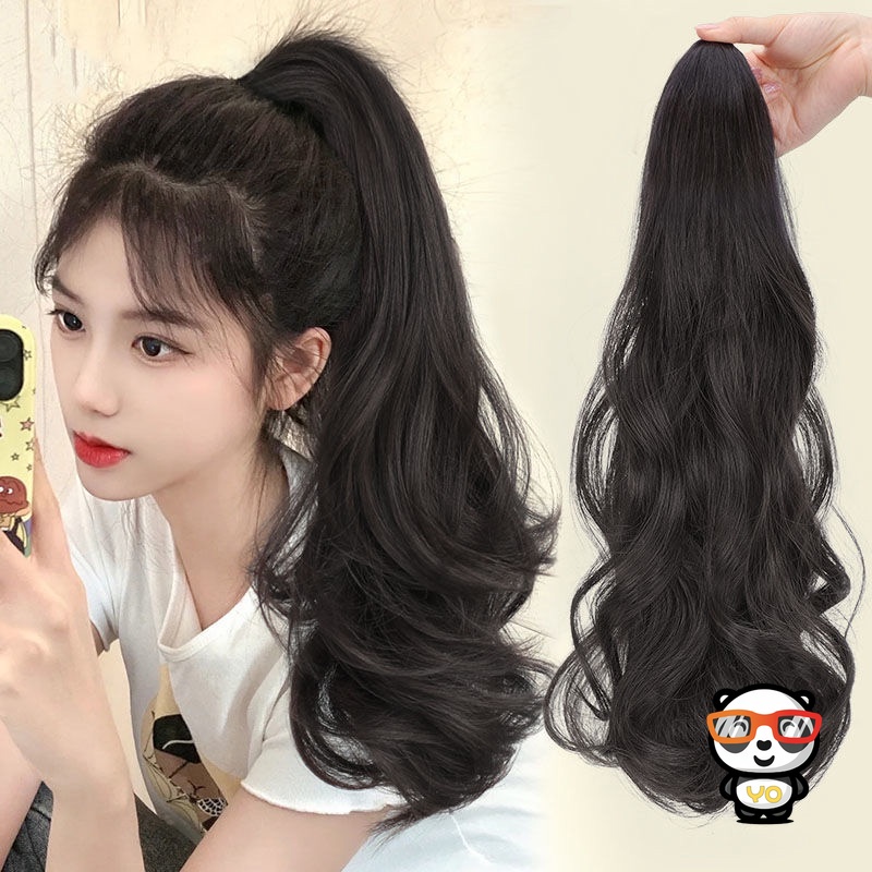 YO Wig Female Long Hair Clip Natural Simulation Long Curly Hair Big ...