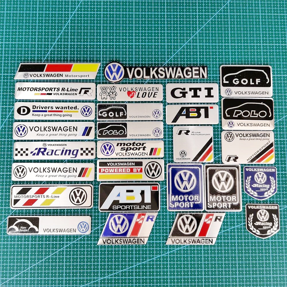 Volkswagen Logo 3D Metal labelling Car Decal Auto Front Rear Trunk Lid ...