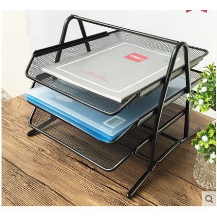 Wire mesh 3 - tier file frame/file bar/magazine office office rack ...