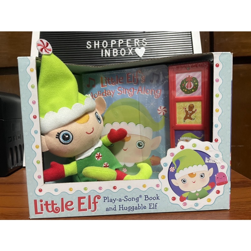 Little Elf Play-A-Sound® book and huggable Little Elf Board book ...