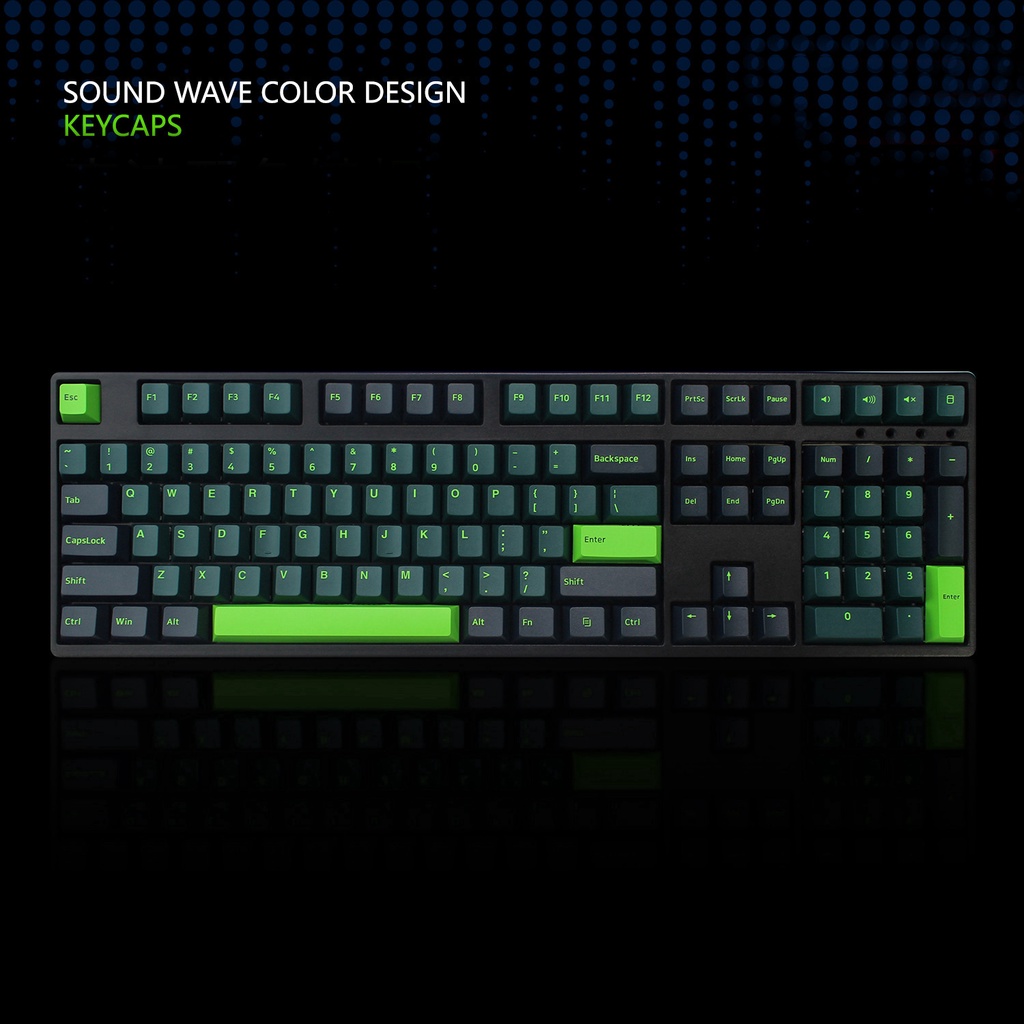 YMDK GMK Color Waves 165 Key Cherry Profile PBT Double Shot Non Shine ...