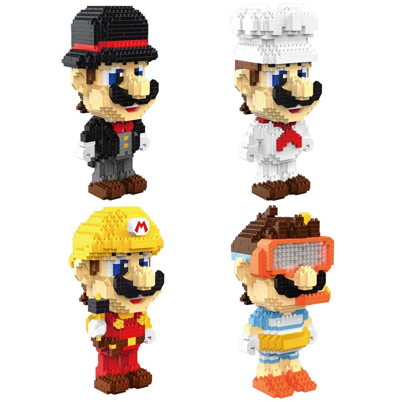 Mini Blocks Cute Mario Small Lego Building Toys Yoshi Cartoon Kids ...