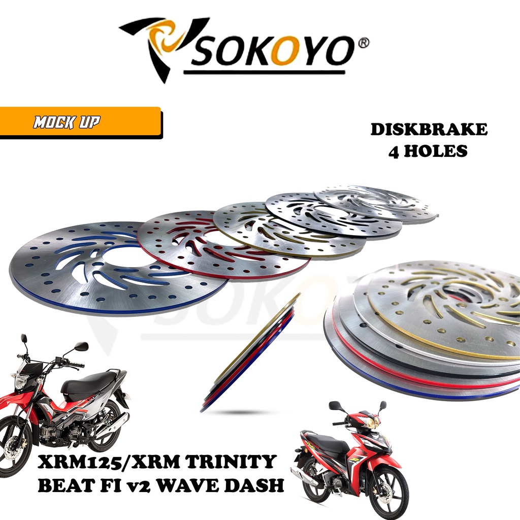 1 pc Lighten Front Disc Brake 220mm 4 Holes for Honda XRM 125 XRM ...