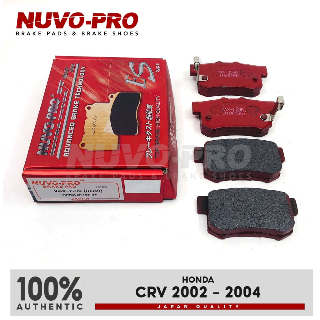 Nuvo-Pro Brake Pad Rear Honda CRV 2002-2008 VAX-359K SET | Shopee ...
