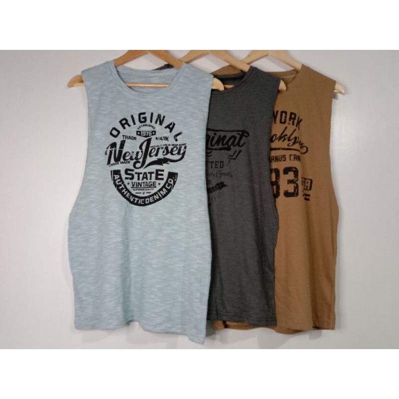 1pc COTTON Muscle Tee's Sando for Men (Assorted Design and color COD ...