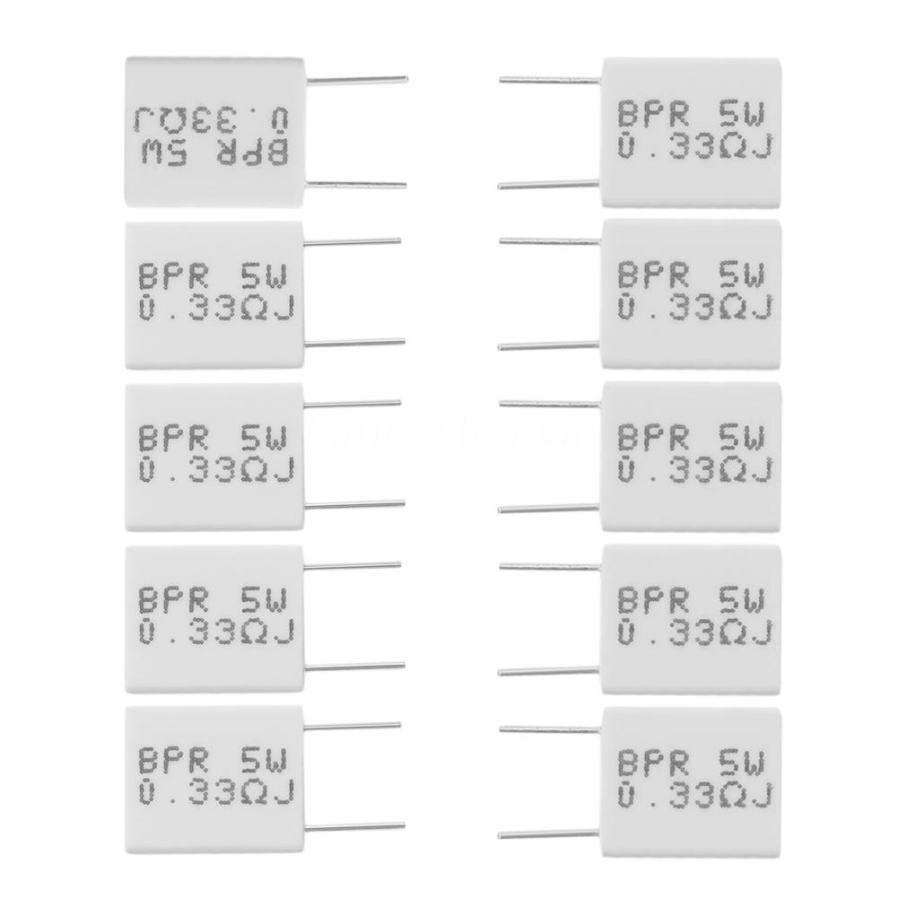 HSV 10 pcs 0.33R 5 W 5% Cement Resistor 0.33R 0.33Ohm Non-Inductive ...