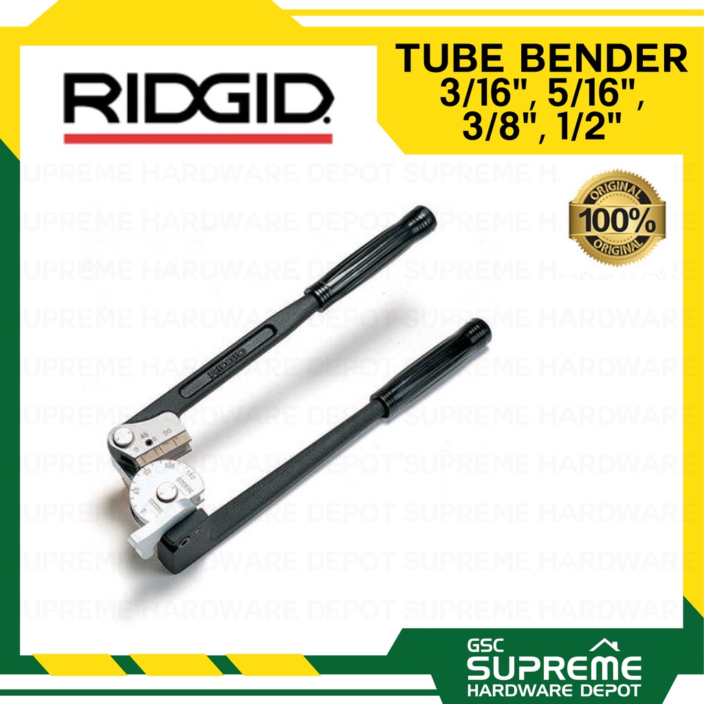 Ridgid Tube Bender 3/16" / 5/16" / 3/8" / 1/2" (Lever Type) | Shopee ...