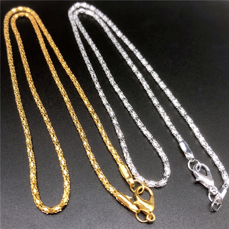 1pcs Silver Gold Necklaces Slim Thin Snake Hollow Out Chains Necklace ...