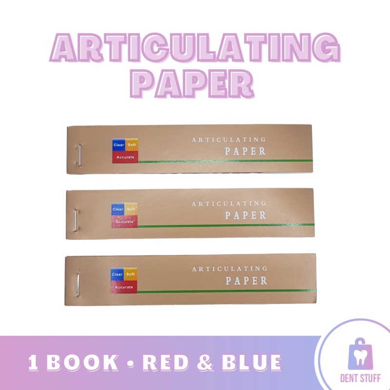 Dental Articulating Paper (thick red and blue) | Shopee Philippines