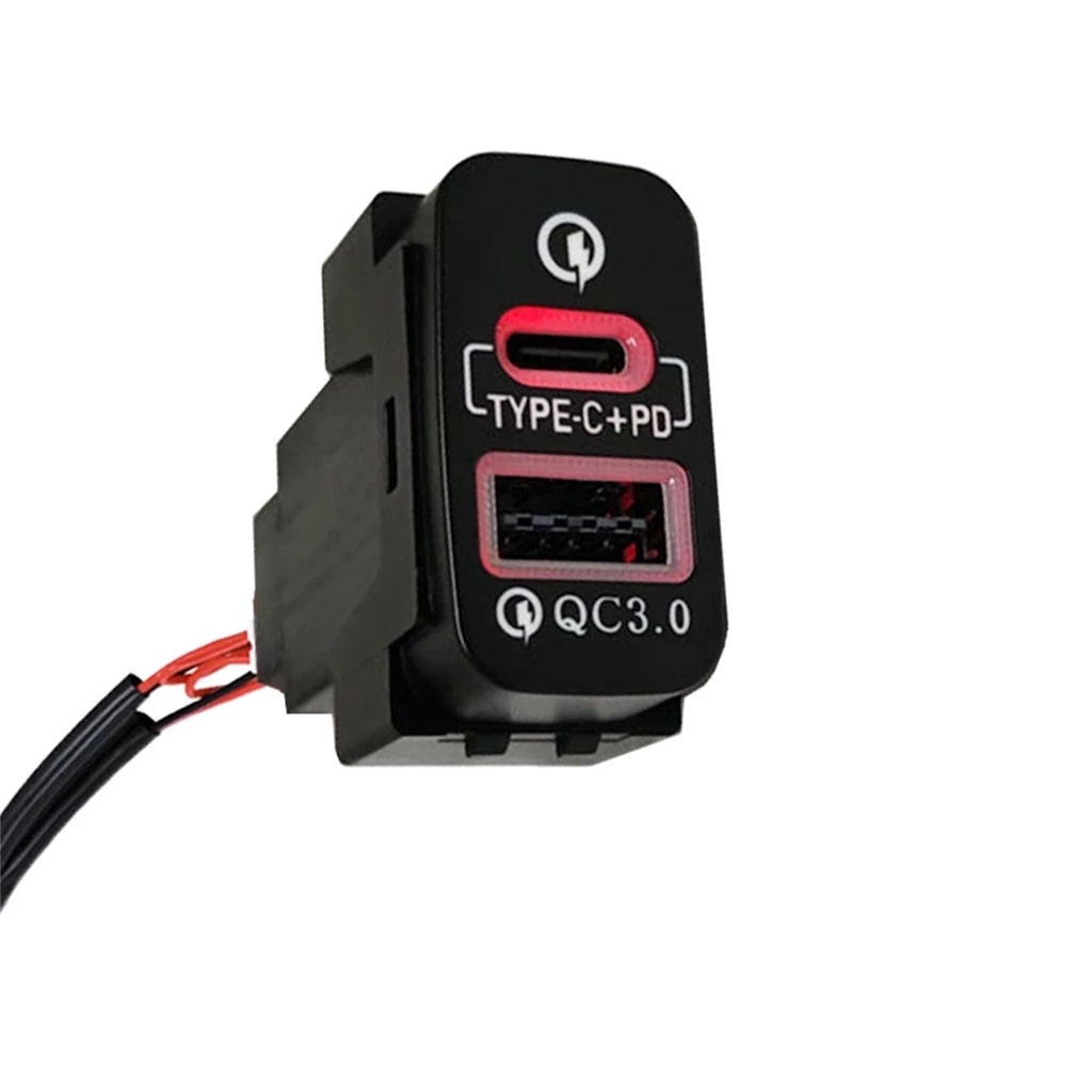 PD QC3.0 Car Fast Charger Type-C Interface Socket for Mitsubishi ...