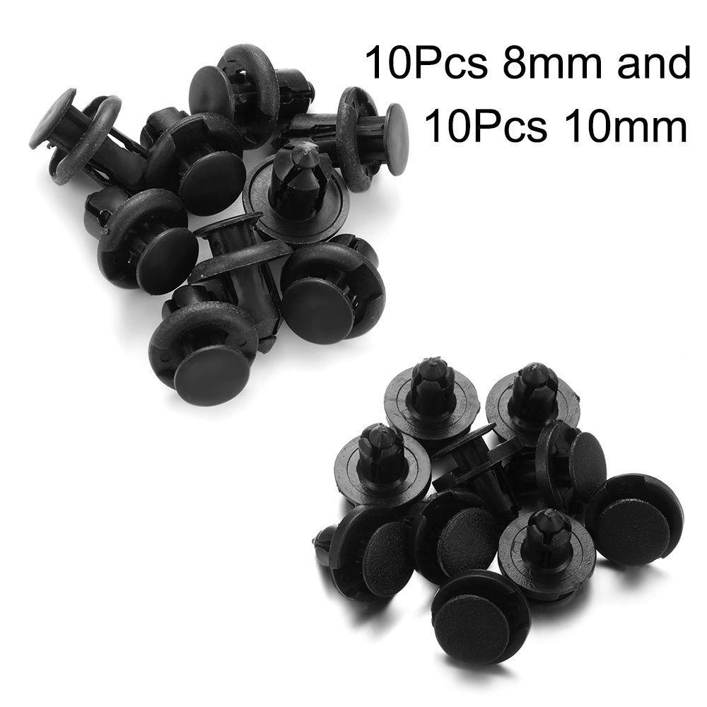 20Pcs Car Fastener Bumper Retainer Rivets 8mm 10mm Hole Clips Engine ...