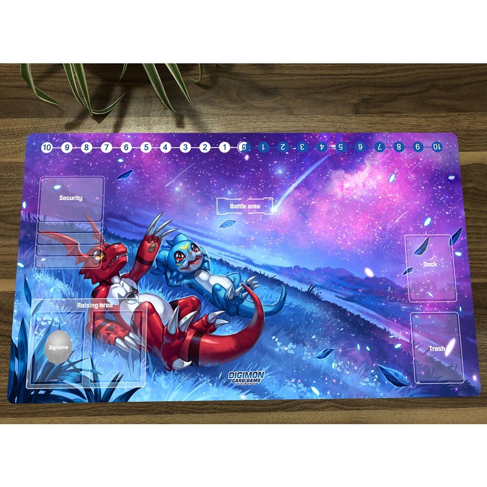 Digimon Duel Playmat Guilmon Veemon Trading Card Game Mat DTCG CCG Mat ...