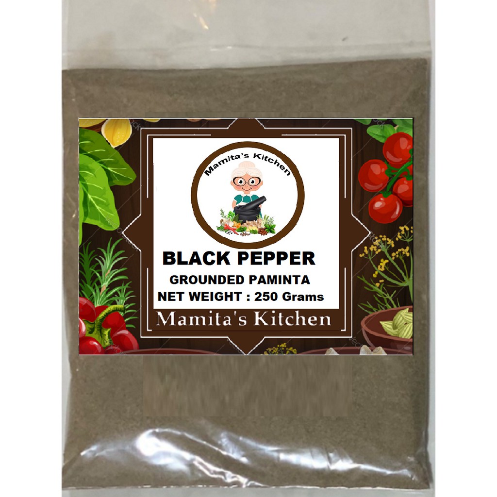 100% Pure Black Pepper Paminta Ground 250 GRAMS paminta pino paminta ...