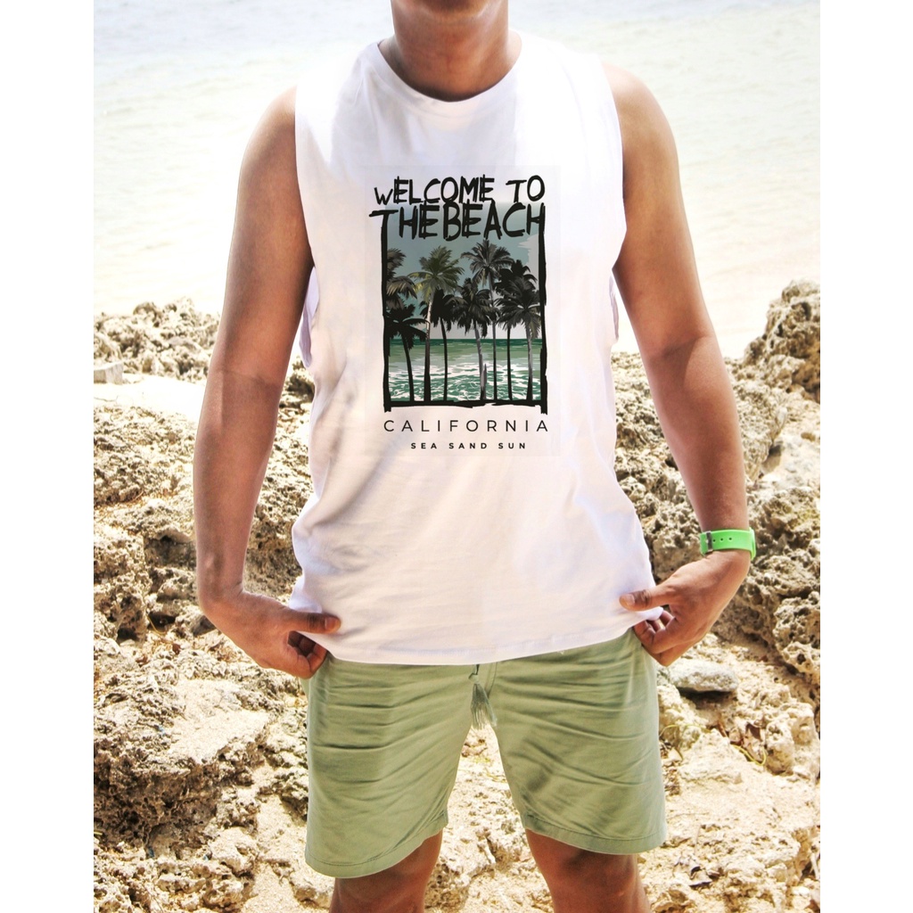 Summer Muscle Tee / Sando for Men (Graphic Design Digital Print Muscle ...