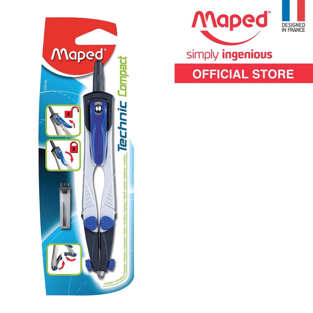 MAPED Technic Compact-Lead Compass Metal (038700) | Shopee Philippines