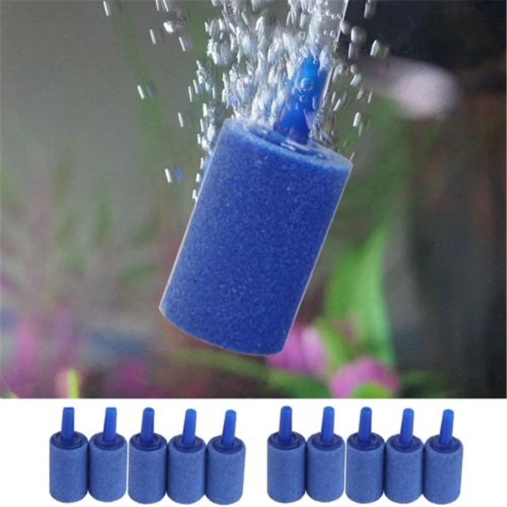 Fish Tank Mineral Bubbles Air Stone, 10 Pieces(Blue or Gray Color ...