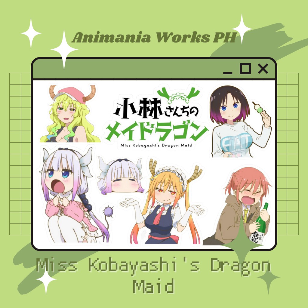 Anime Stickers / Miss Kobayashi's Dragon Maid Anime Sticker / Laminated ...