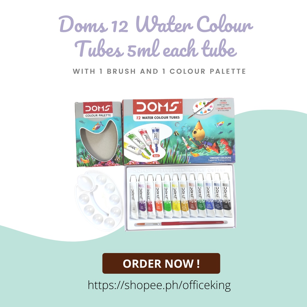 DOMS Water Colour Set (12 Tubes/5ml) | Shopee Philippines