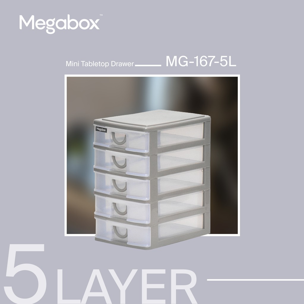 Megabox MG 167-5 Layers Mini Drawers Organizer | Shopee Philippines