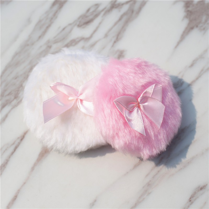 Bow blush blush on puff loose powder plush puff 1 pcs puff only ...