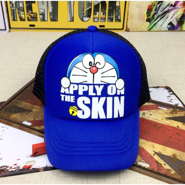 Doraemon Cartoon Net Baseball Cap Kids Truck Hats For Boys And Girls ...