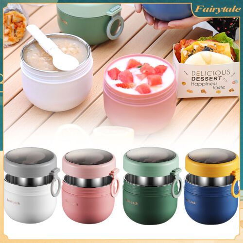 600ml Stainless Steel Soup Cup Breakfast Milk Portable Soup Tank With ...