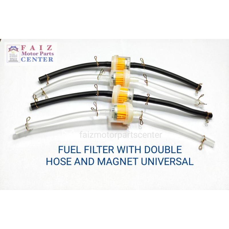 FUEL FILTER WITH DOUBLE HOSE AND MAGNET(UNIVERSAL) | Shopee Philippines
