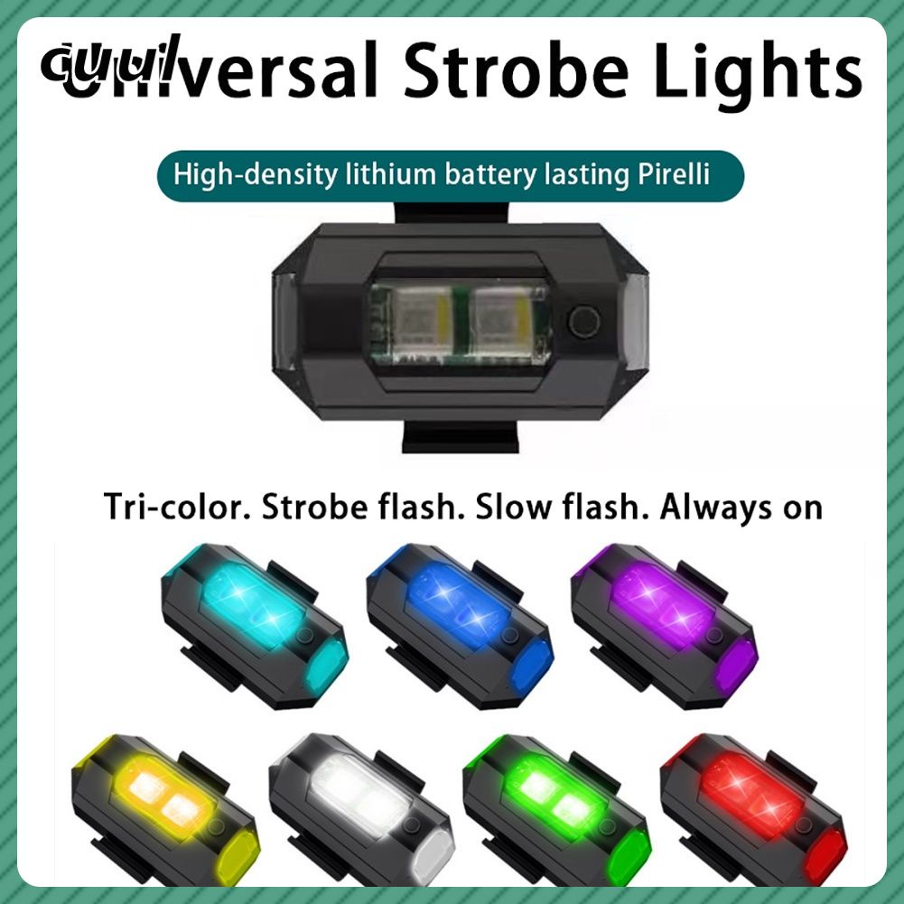 Ready stock Motorcycle Warning Light Drone Strobe Light Modified Strobe ...