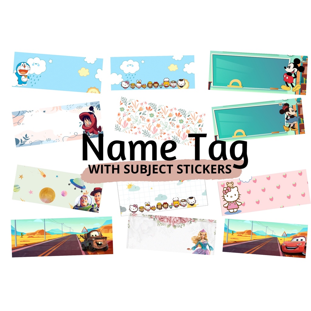 Name Tag with subject name stikers | Shopee Philippines