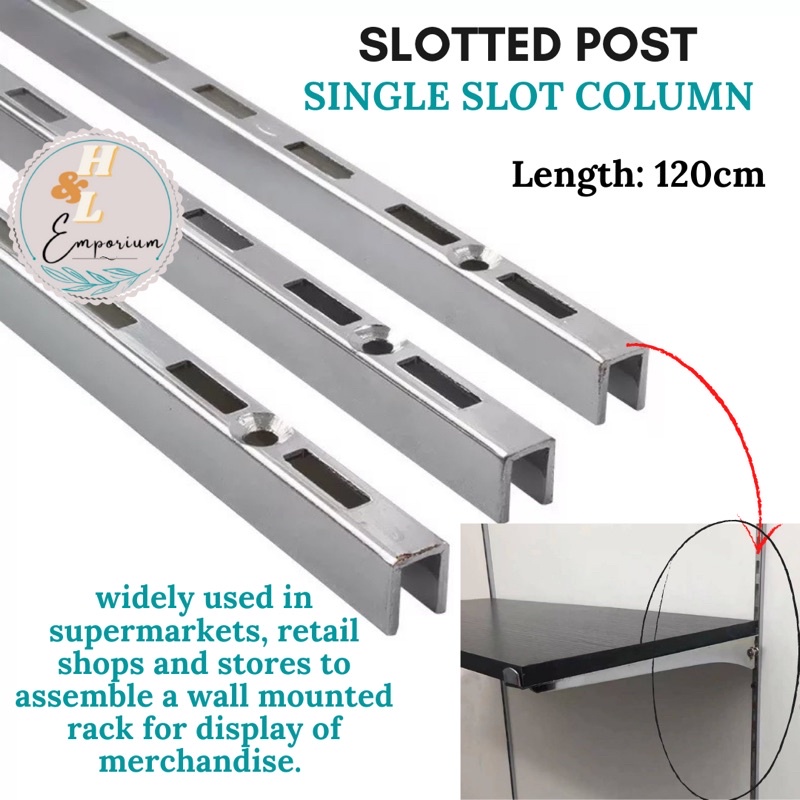 Slotted Post Single Slot Column Length 120cm/150cm | Shopee Philippines