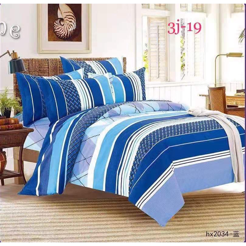 3in1 Double size cotton bedsheets set premium quality | Shopee Philippines