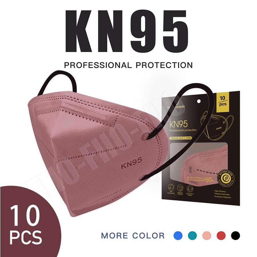 FIIO KN95 Mask Korean Version 10PCS Pack 5 Layer Face Mask Protective ...