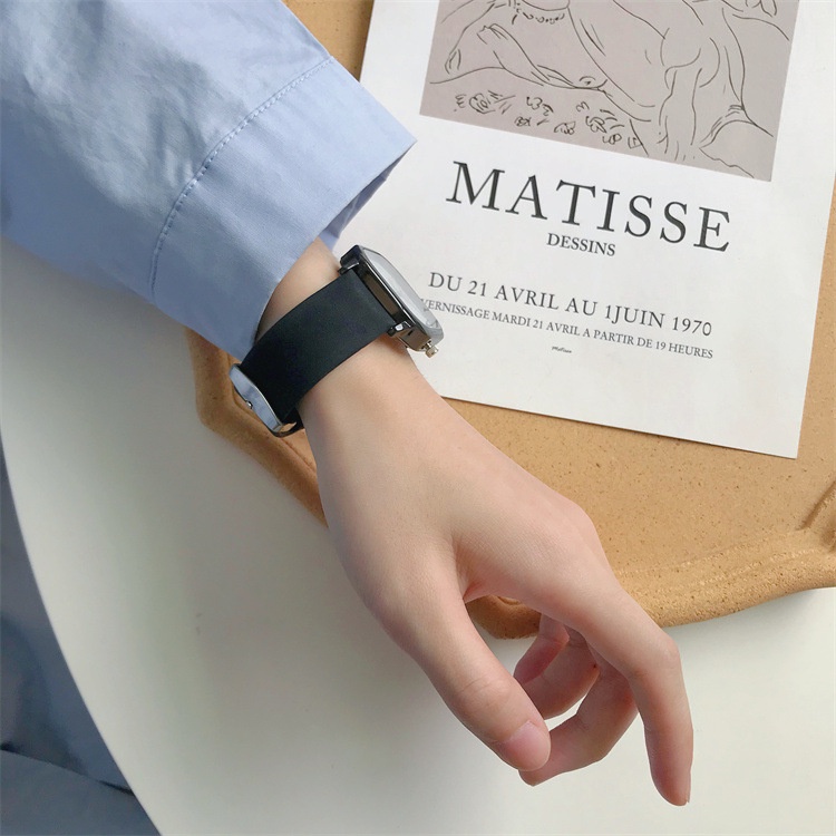 Simple Beautiful Square Quartz Watch Male and Female Students Retro ...