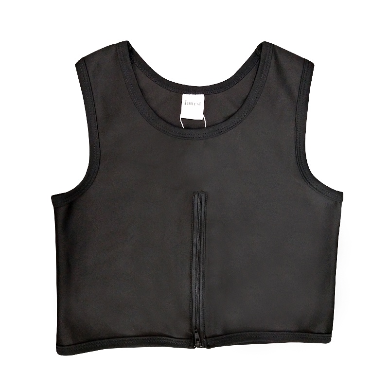 Bamboo Charcoal Bandage Chest Binder Front Zipper Breathable Janest