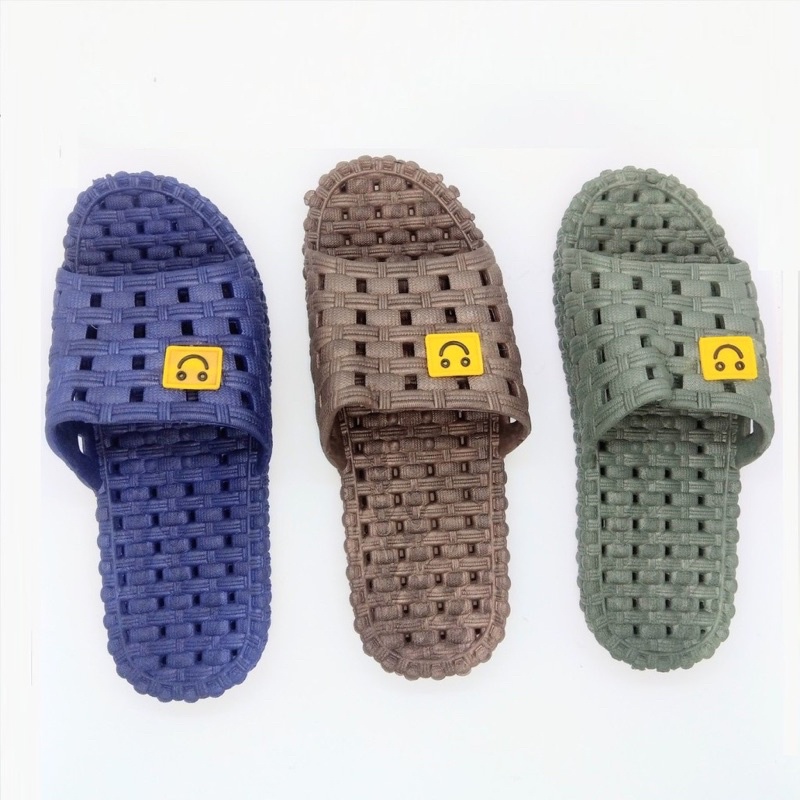Plastic indoor slippers for men and women to wear in the home, in the ...