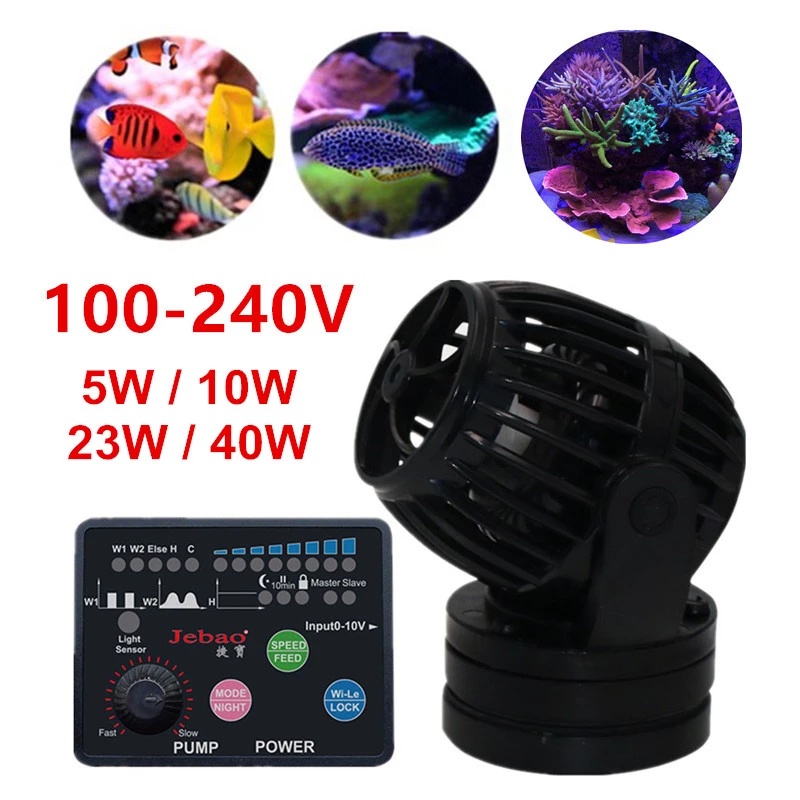 Jebao 100-240V Fish Tank Wavemaker Water Pump Aquarium Wave Propeller ...