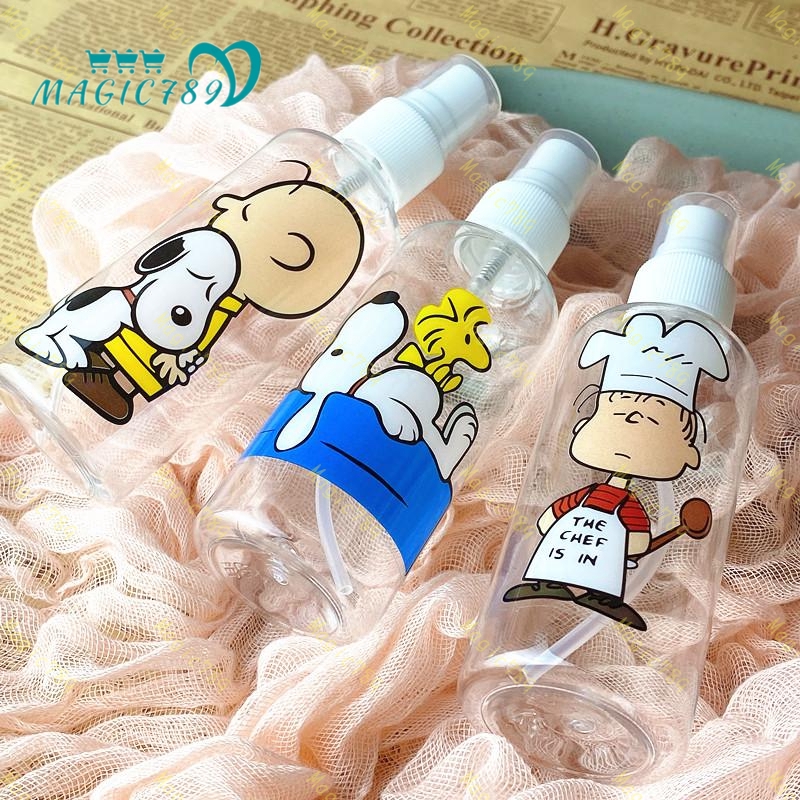 Magic789 100ml Snoopy Empty Spray Bottle Plastic Transparent Cartoon ...