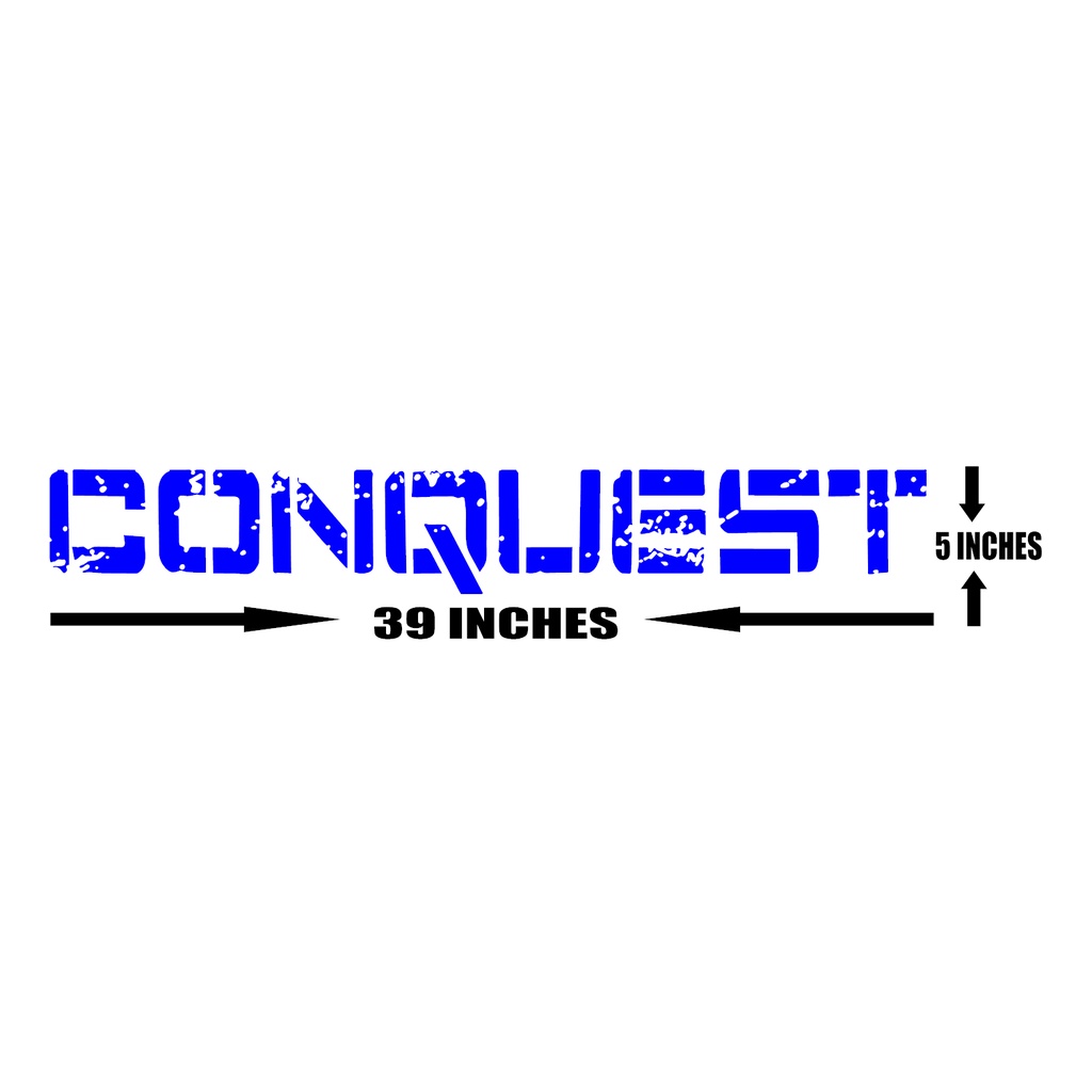 CONQUEST DESIGN 2 TAILGATE cut out vinyl sticker 5x39 inches | Shopee ...