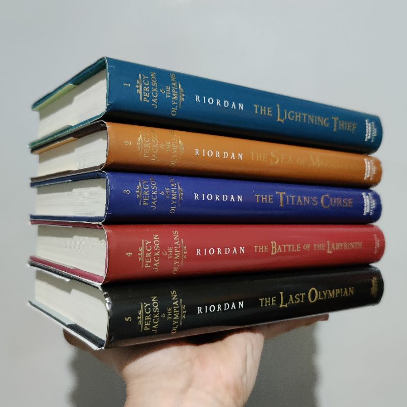 Percy Jackson Chest: Boxed Set (Books 1-5) by Rick Riordan with Cutom ...