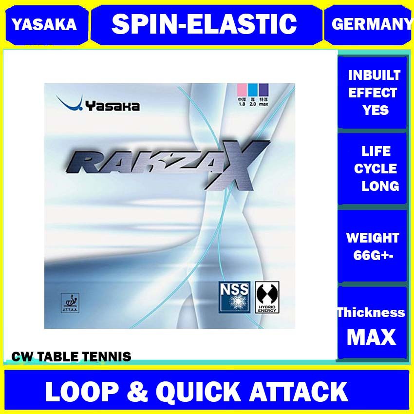 YASAKA RAKZA X Spin-Elastic Table Tennis Rubber Ping POng Sheet | Shopee Philippines