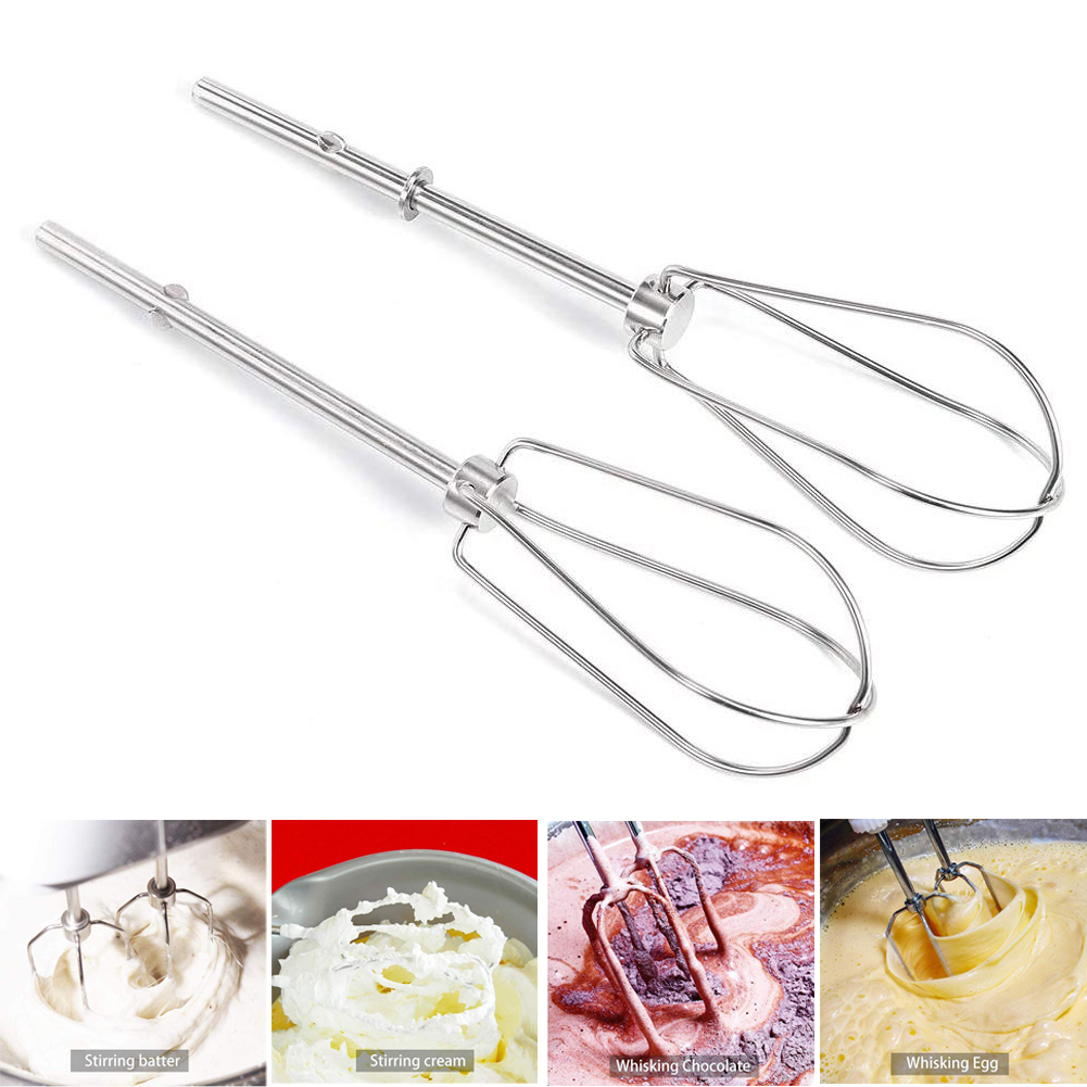 2pcs Stainless Steel Mixing Rods Sticks Mixer Attachment Eggs Cream ...