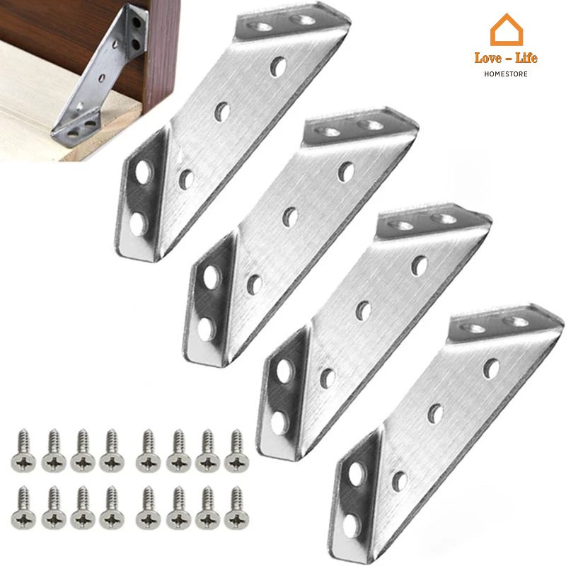 Universal Trapeziform Angle Brackets Corner Brace with Screws/ Stable ...