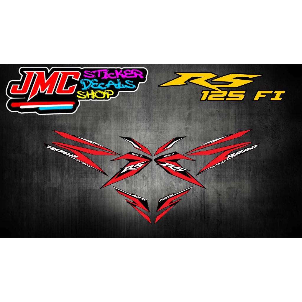 Rs 125 fi stock decals printed laminated quality sticker | Shopee ...