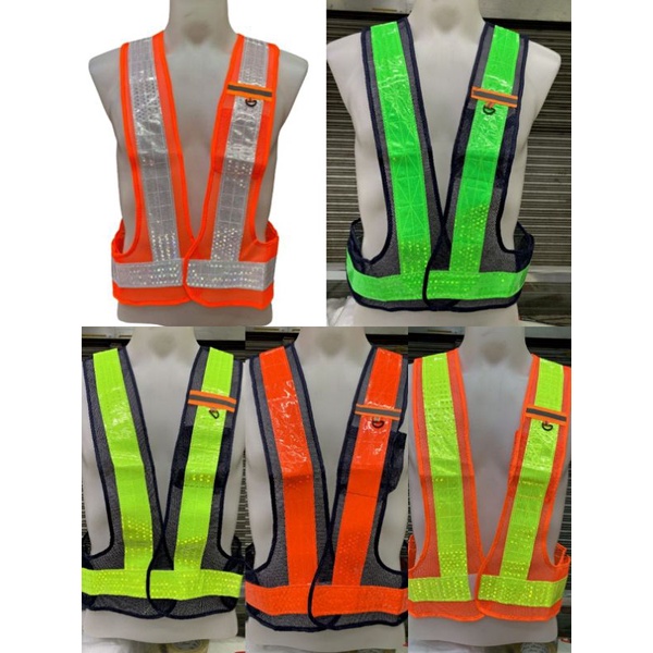 Safety reflective vest Motorcycle riding safety vest V-shaped | Shopee ...